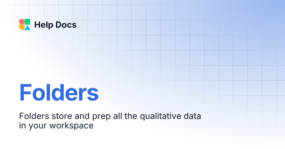 Folders | Help Docs