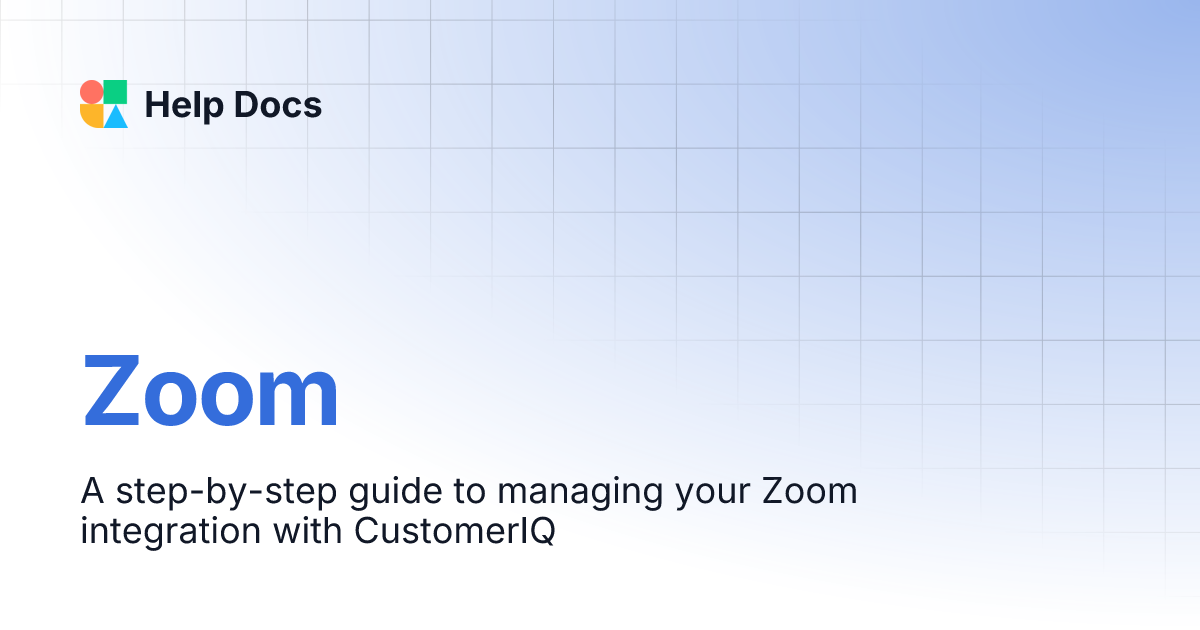 Zoom | Help Docs